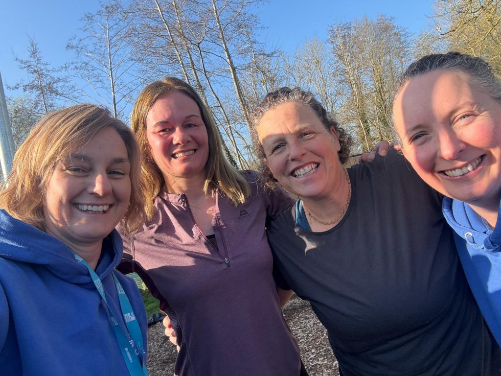 Alison, Claire, Laura and Maria are raising money by getting muddy ...