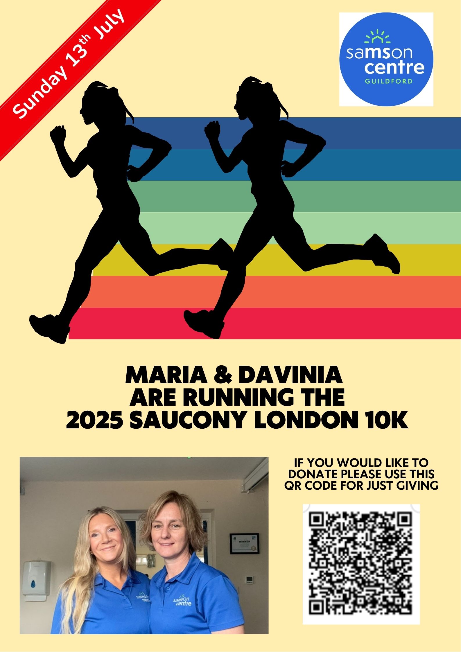Maria and Davinia are running the Saucony 10k - The Samson Centre for ...